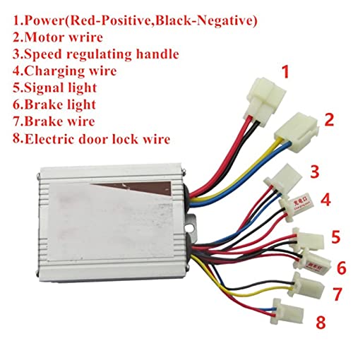 Vbestlife 500W 36V Brushed DC Motor Speed &Controller, Throttle Twist Grips E-Bike Scooter Tricycle Speed Controller Motor (500W 36V)
