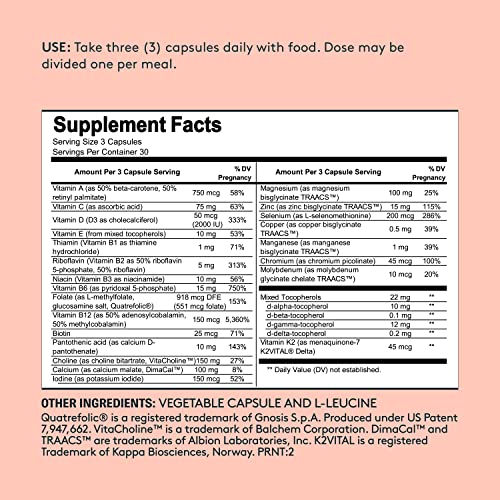 Needed. Multivitamin for Prenatal | Prenatal Multi Essentials - Pregnancy, Breastfeeding, Postpartum | Expertly-Formulated & Third-Party Tested, | 30-Day Supply