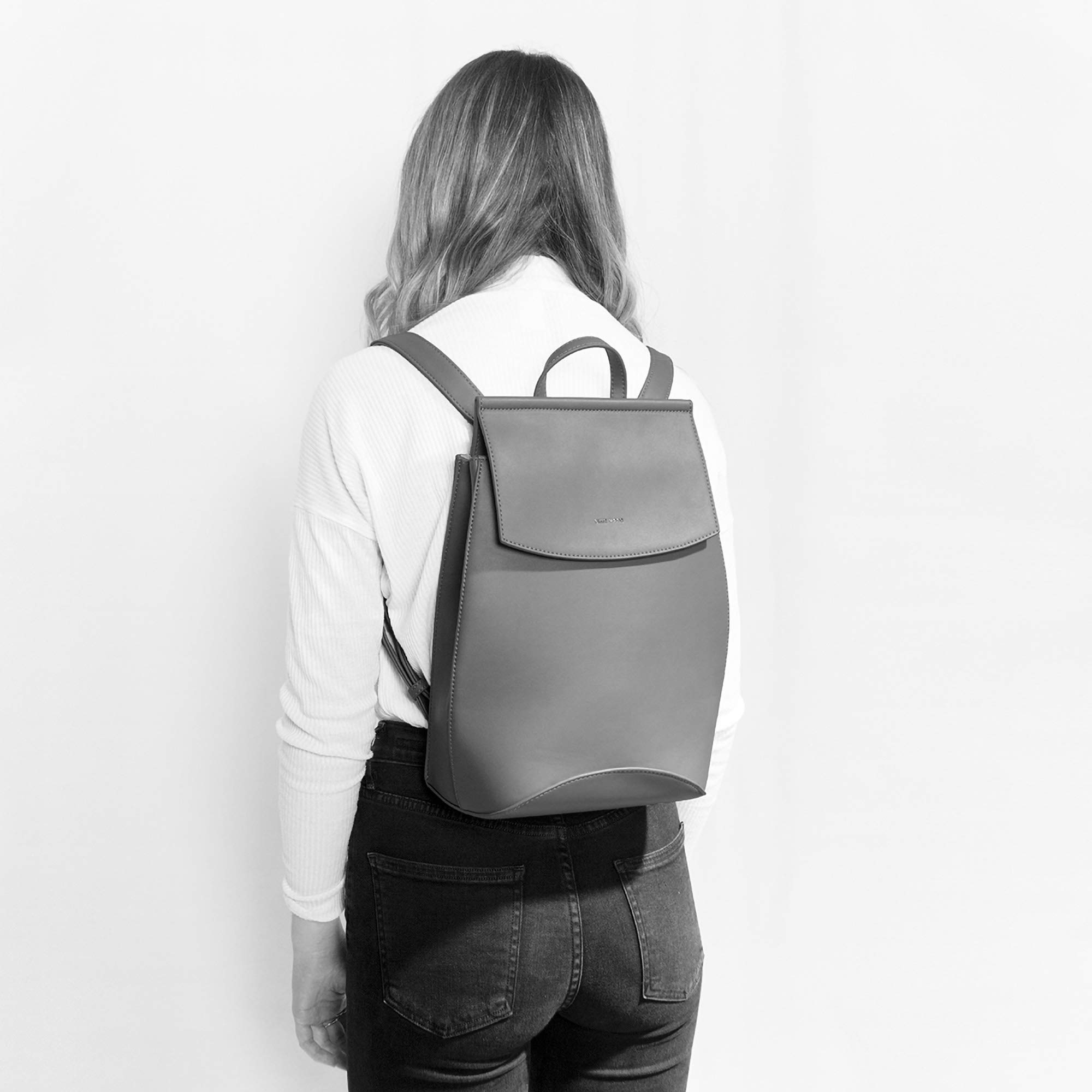 Pixie Mood Kim 13 x 10.25 Vegan Leather Convertible Backpack, Misty Rose