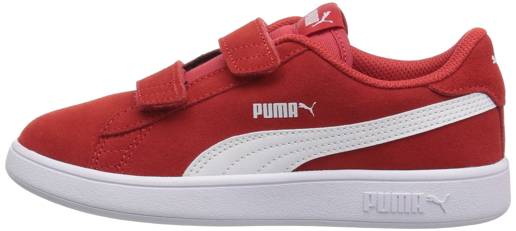 PUMA mens Smash V2 Velcro Sneaker, White, 2 Little Kid US