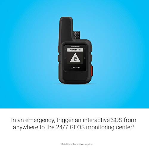 Garmin inReach Mini, Lightweight and Compact Handheld Satellite Communicator, Black (Renewed)