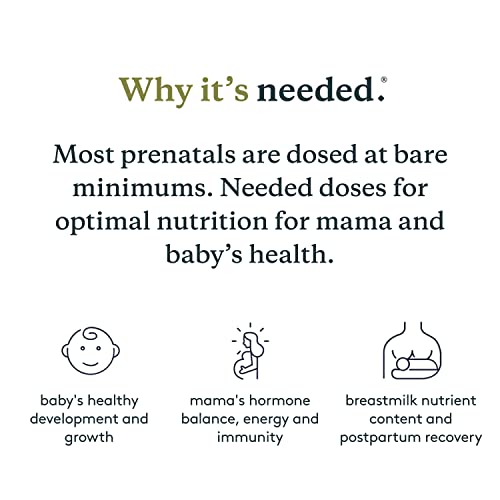 Needed. Multivitamin for Prenatal | Prenatal Multi Essentials - Pregnancy, Breastfeeding, Postpartum | Expertly-Formulated & Third-Party Tested, | 30-Day Supply