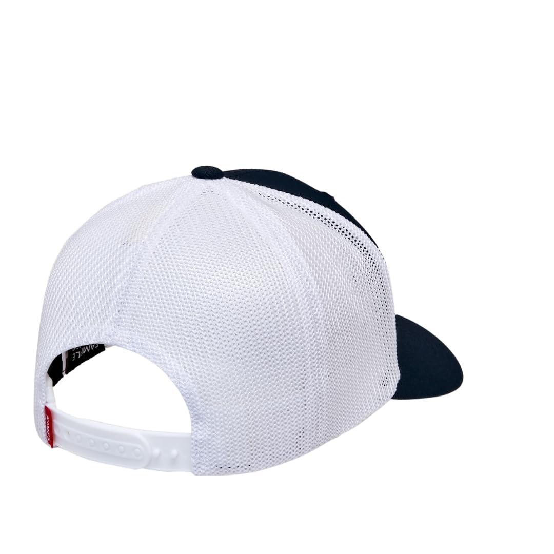 Kimes Ranch Unisex Newton 110 Casual Embroidered Logo Patch Breathable Mesh Back Curved Brim Snapback-Closure One-Size Hat, Navy