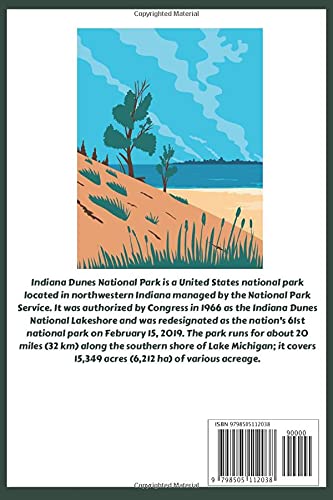 National Parks Notebook: Indiana Dunes National Park NOTEBOOK Blank Paper | 80 Pages | 6 in x 9 in
