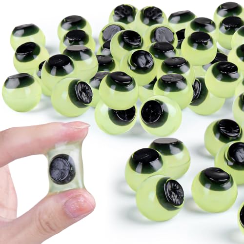 60 Pieces Sticky Eyeballs Glow in the Dark Eyeballs Toy Sticky Luminous Eyeballs for Halloween Party Favors