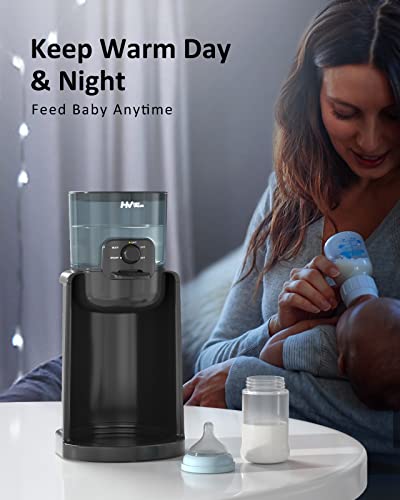 Water Warmer, HEYVALUE Baby Bottle Warmer, Formula Maker with Night Light, 4 Temperature Control & 72H Keep Warm, Detachable Tank, Instantly Dispenses Warm Water, Feed Baby More Easier and Healthier