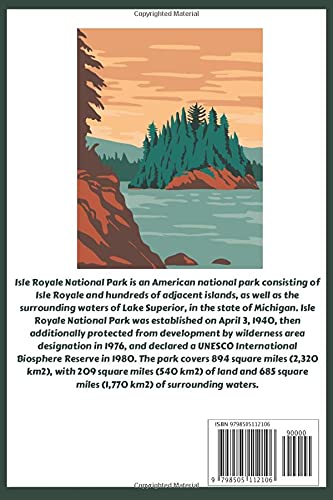 National Parks Notebook: Isle Royale National Park NOTEBOOK Blank Paper | 80 Pages | 6 in x 9 in