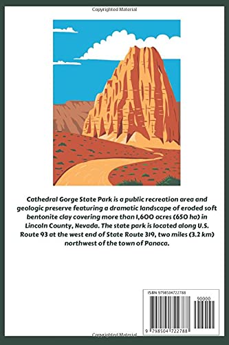 National Parks Notebook: Cathedral Gorge State Park NOTEBOOK Blank Paper | 80 Pages | 6 in x 9 in