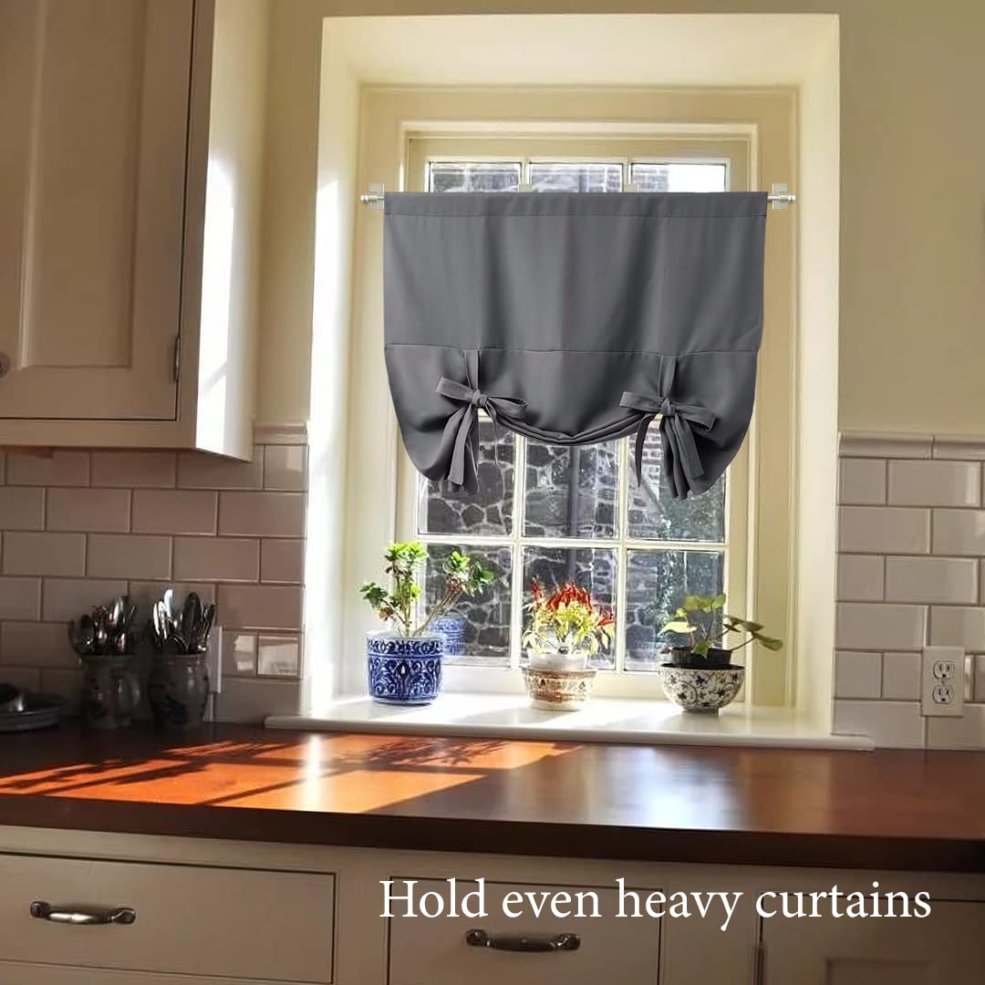 Skywin Magnetic Towel Holder for Refrigerator - 2 Pack Modern Edge Style Magnetic Curtain Rods for Metal Door with Adjustable Length - Fits Towels and Easily Attachable