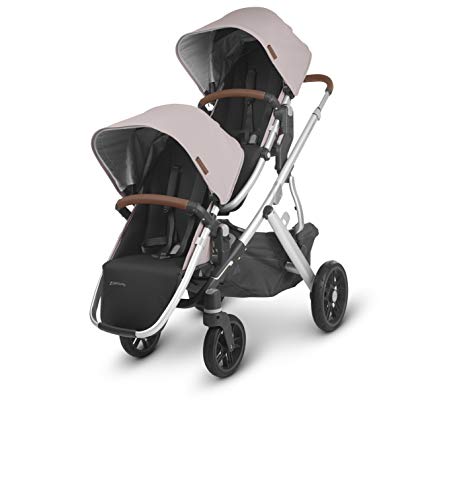 UPPAbaby Vista V2 Stroller - Alice (Dusty Pink/Silver/Saddle Leather) + Upper Adapters + RumbleSeat V2- Alice (Dusty Pink/Silver/Saddle Leather)