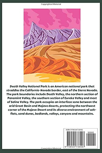 National Parks Notebook: Death Valley National Park NOTEBOOK Blank Paper | 80 Pages | 6 in x 9 in