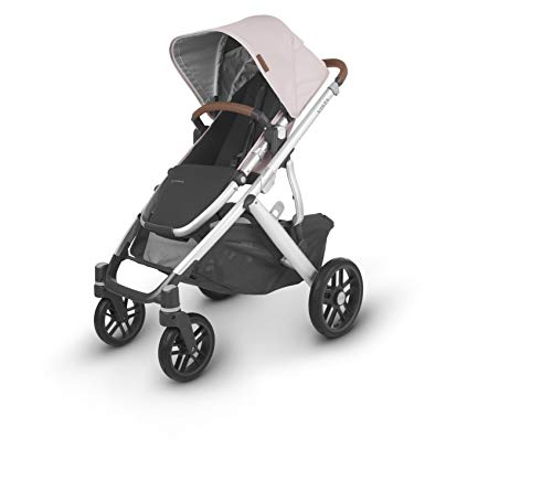 UPPAbaby Vista V2 Stroller - Alice (Dusty Pink/Silver/Saddle Leather) + Upper Adapters + RumbleSeat V2- Alice (Dusty Pink/Silver/Saddle Leather)
