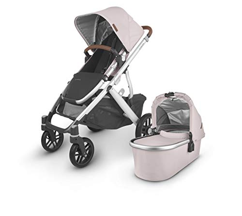 UPPAbaby Vista V2 Stroller - Alice (Dusty Pink/Silver/Saddle Leather) + Upper Adapters + RumbleSeat V2- Alice (Dusty Pink/Silver/Saddle Leather)