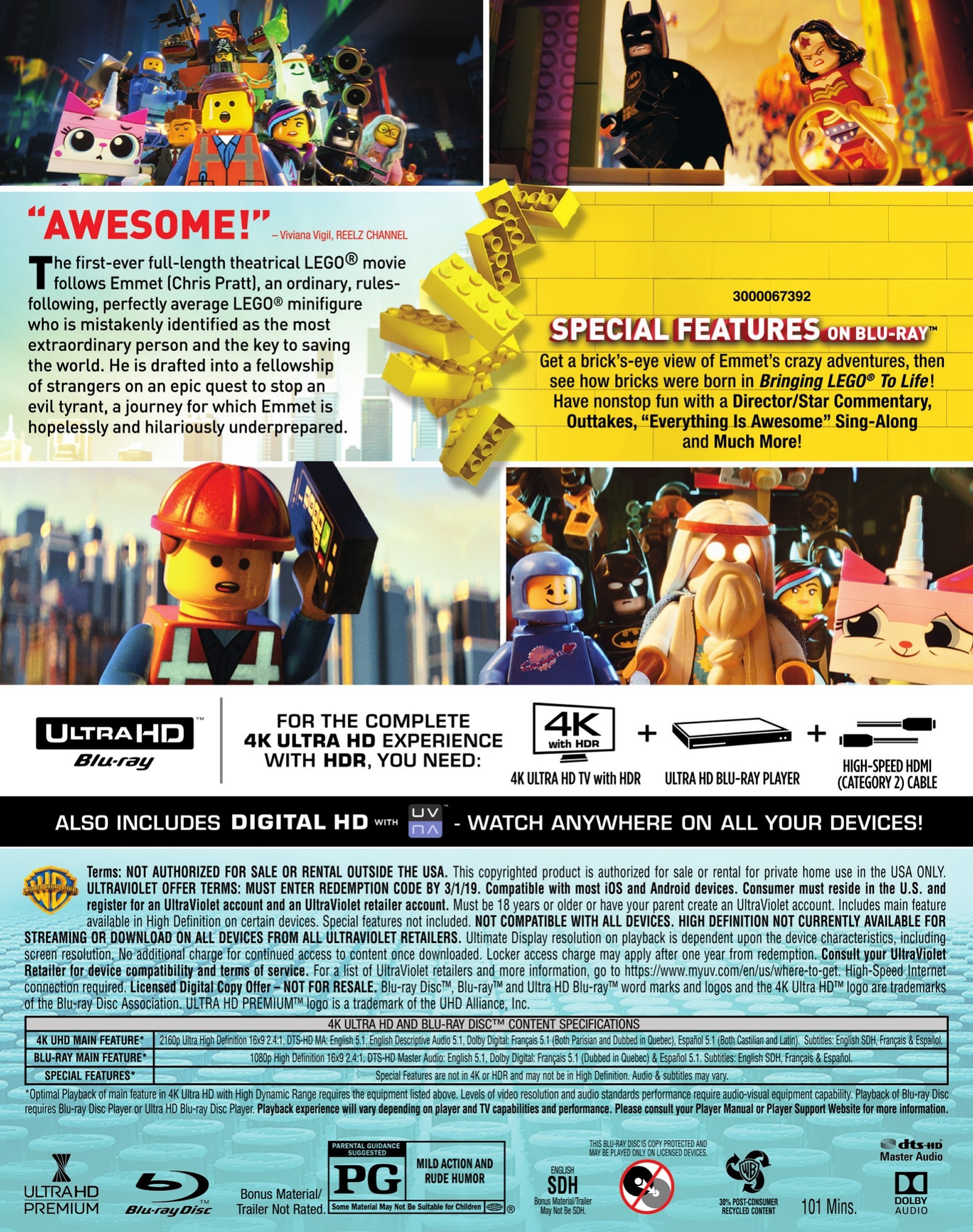 The Lego Movie (4K Ultra HD) [4K UHD]