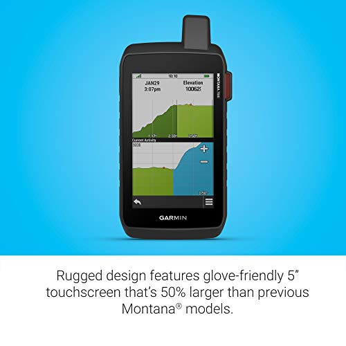Garmin Montana 700i, Rugged GPS Handheld with Built-in inReach Satellite Technology, Glove-Friendly 5" Color Touchscreen