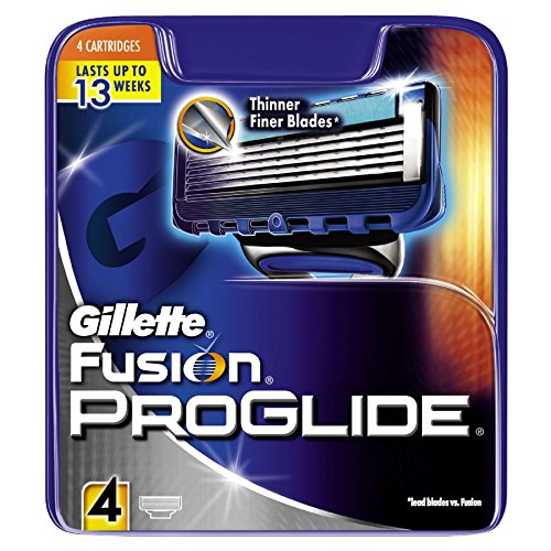 Gillette ProGlide Menās Razor Blade Refills, 4 Count, with 5 Anti-Friction Blades for a Close, Long-Lasting Shave