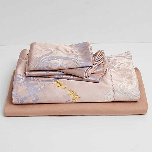 Dolce Mela 6 Piece Bedding Duvet Cover Set, Luxury Jacquard Top, 100% Soft Combed Cotton Inside, Superior Comfort, Breathable, All-Season, Machine Washable, DM801Q, Multi-Color, Queen