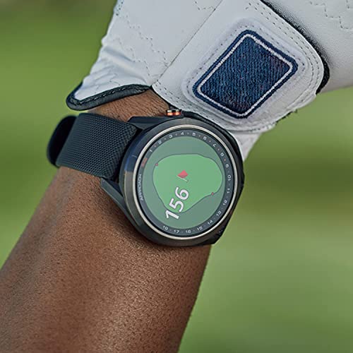 Garmin Approach S42 (Gunmetal/Black) Golf GPS Watch | Golfer's Bundle with Portable Charger & HD Tempered Glass Screen Protectors (x2) | 42,000+ Courses, Green View True Shape, & F/M/B Yardage