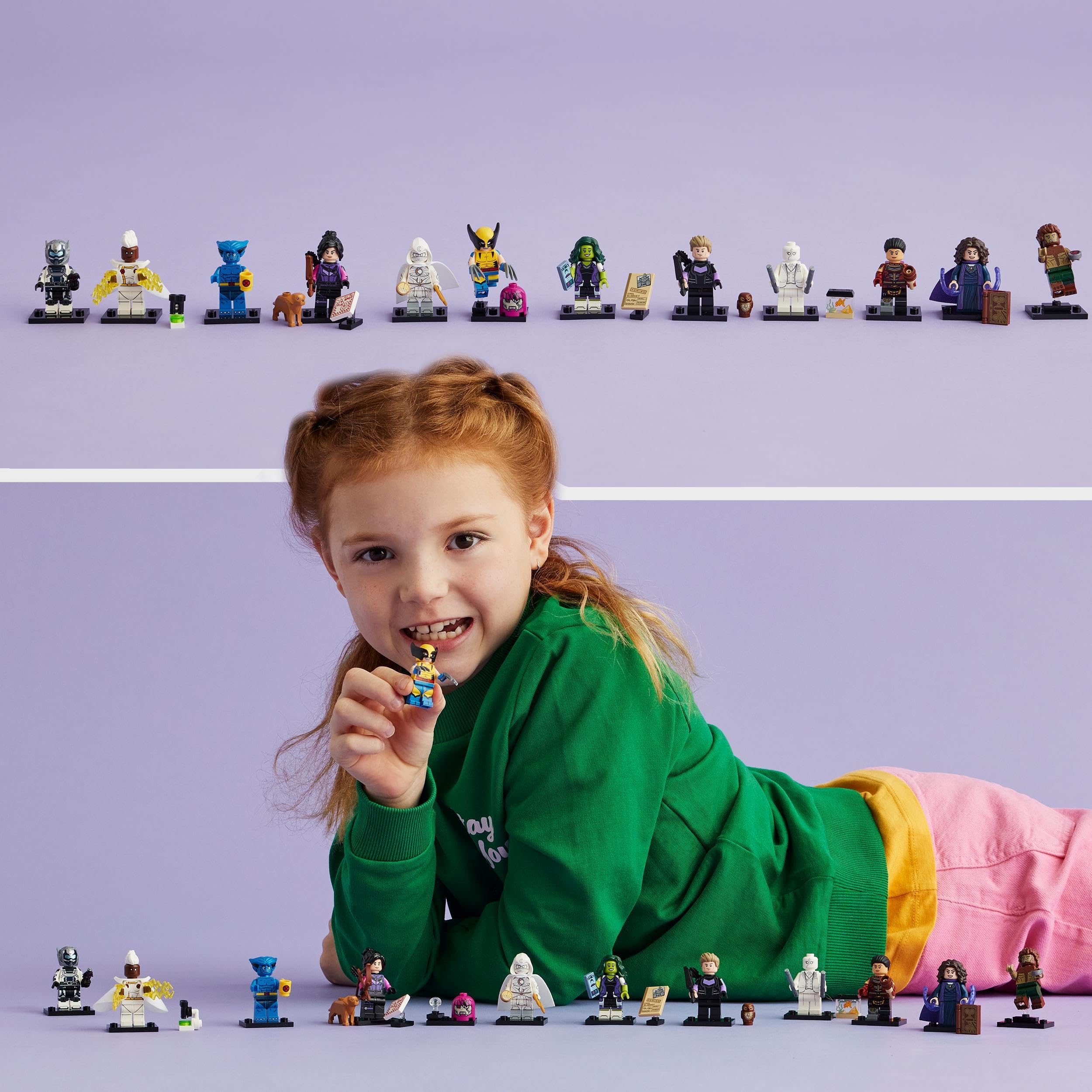LEGO 71039 Marvel Series 2 Mini Figures, 1 of 12 Iconic Disney+ Characters to Collect in Each Bag, Includes Wolverine, Hawkeye, She-Hulk, Echo and More (1 Piece, Style Sent Randomly)