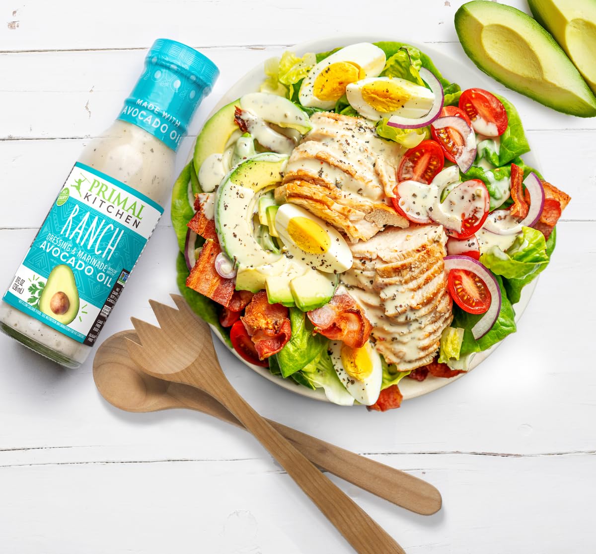 Primal Kitchen Ranch Salad Dressing & Marinade made with Avocado Oil, Whole30 Approved, Paleo Friendly, and Keto Certified, 8 Fluid Ounces