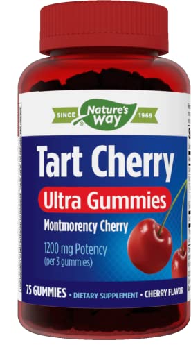 Nature's Way Tart Cherry, Ultra Montmorency Cherry, 1200 mg Potency, 75 Gummies
