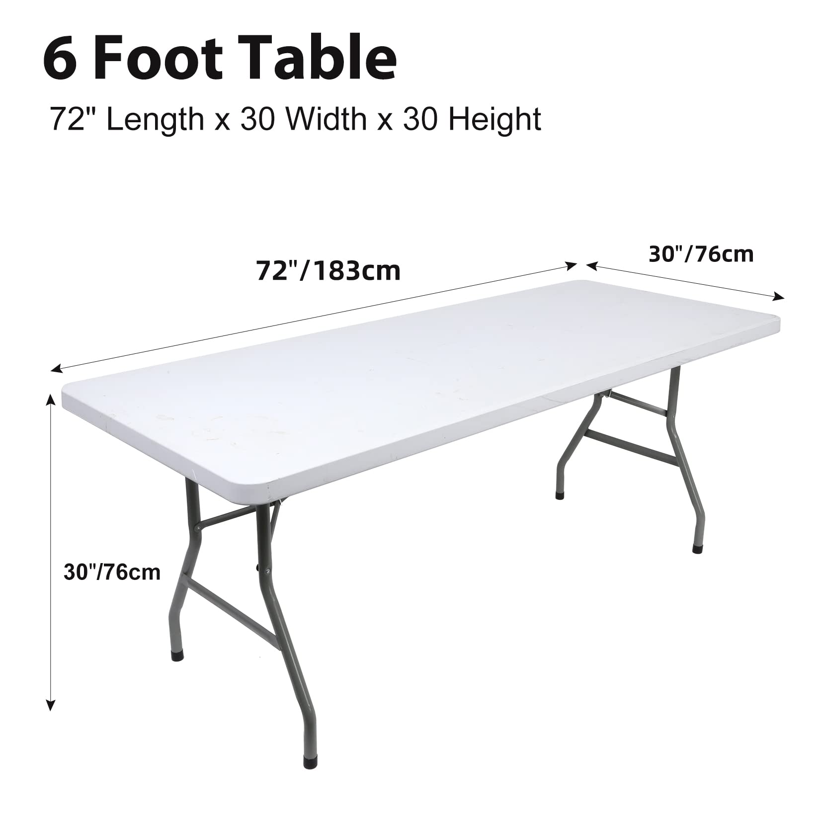 BDDC Stretch Spandex Table Cover, Fitted Table Clothes for 6 Foot Rectangle Tables, Black Table Cloths for Parties, Banquet and Festival (Black, 6FT)