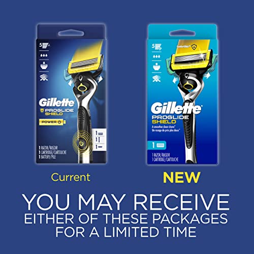Gillette ProGlide Shield Men’s Razor Handle + 1 Blade Refill, Shields Against Skin Irritation (Packaging May Vary)