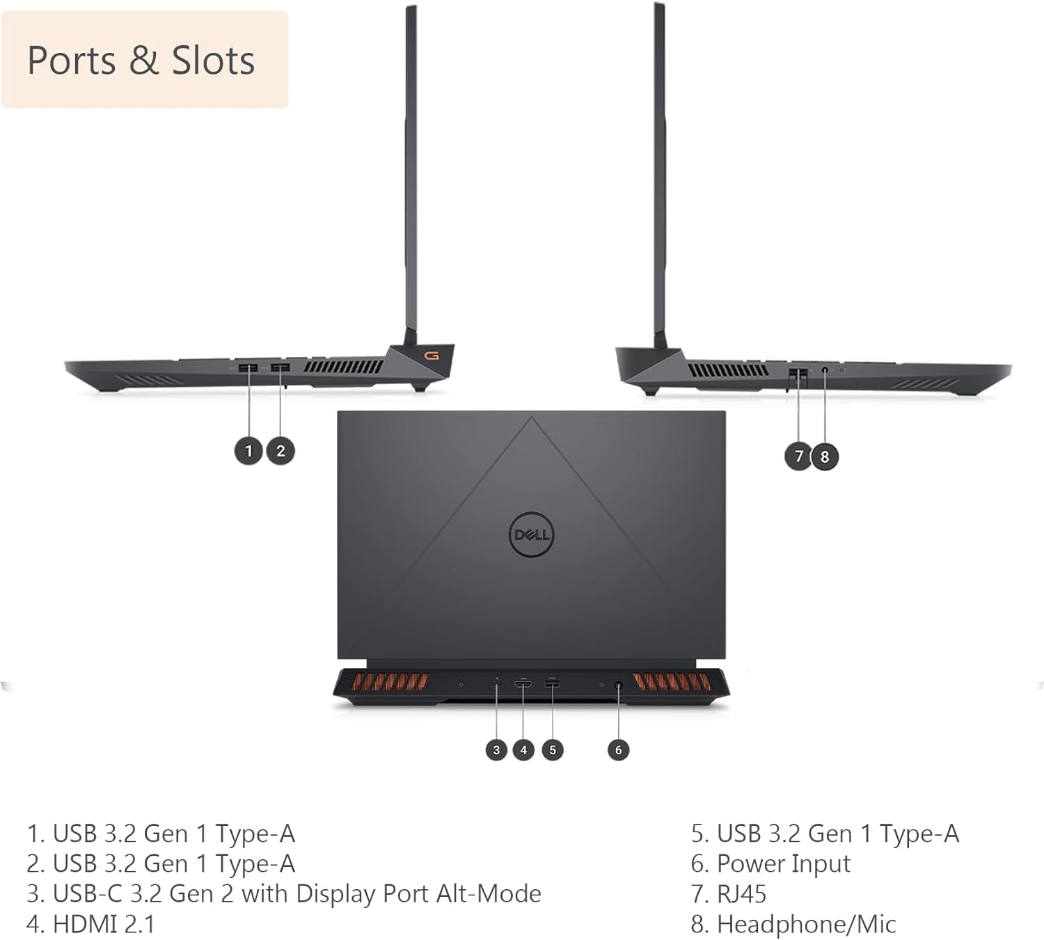 Dell 2023 Newest G15 Gaming Laptop, 15.6" FHD Display, CPU i7-13650HX(14-core), RTX 4050, 16GB DDR5, 1TB SSD, Backlit Keyboard, Wi-Fi 6, Dolby Audio, Windows 11 Pro, with Mouse