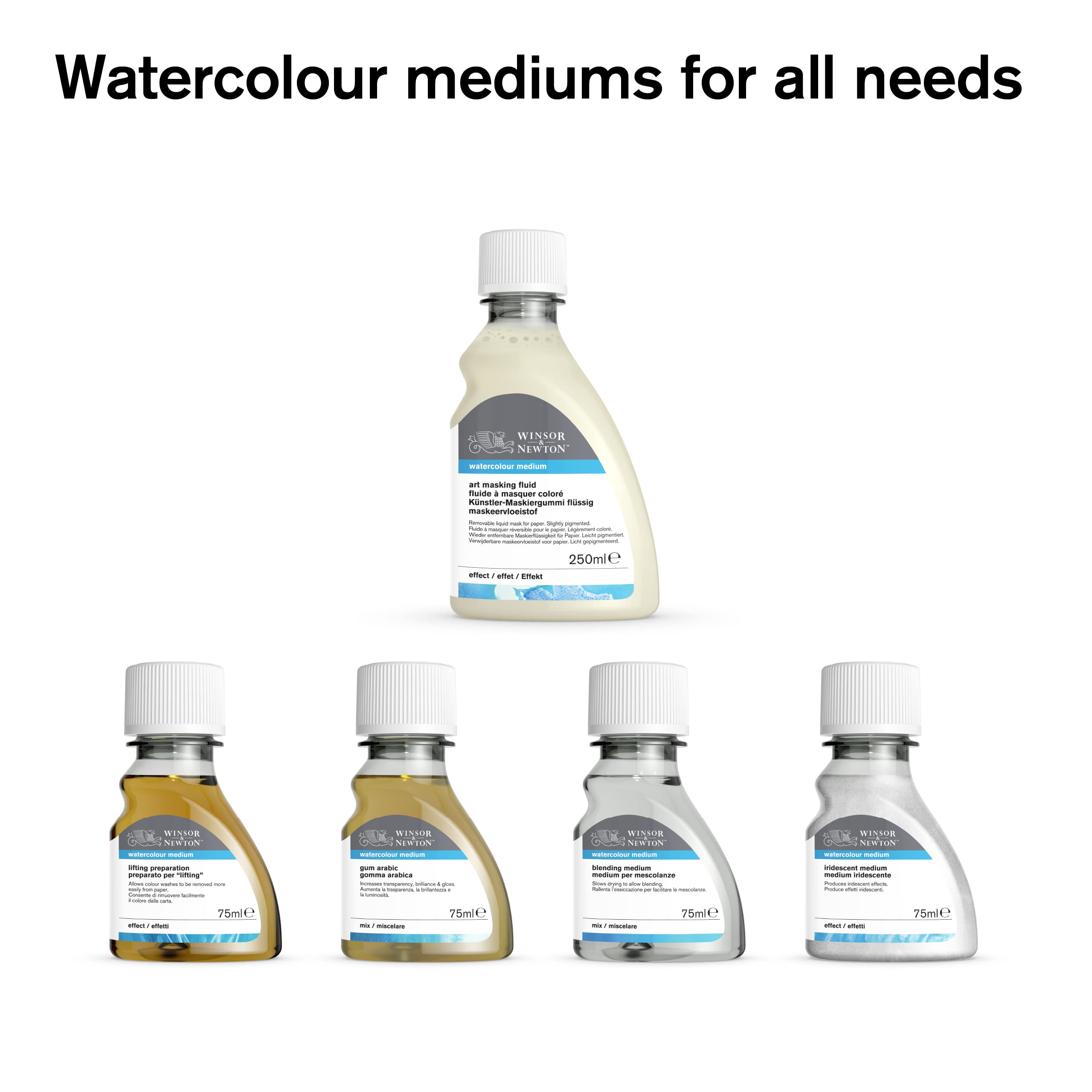 Winsor & Newton Watercolor Medium, Art Masking Fluid, 75ml (2.5oz) bottle