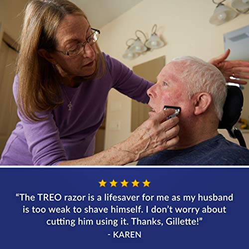 Gillette TREO Razor, Designed For Caregivers To Shave Someone Else, 15 Disposable Razors With Built-in Shave Gel