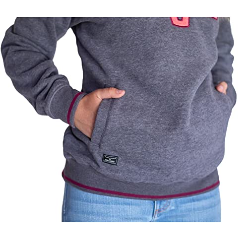 Kimes Ranch Two Scoops Fleece Women’s Hoodie (Large, Rusty Heather)