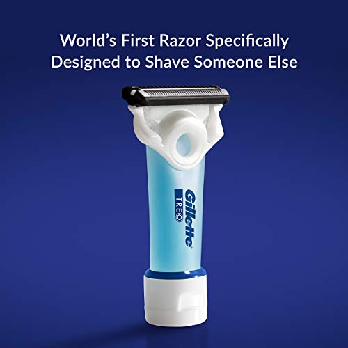 Gillette TREO Razor, Designed For Caregivers To Shave Someone Else, 15 Disposable Razors With Built-in Shave Gel