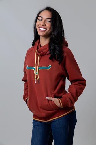 Kimes Ranch Two Scoops Fleece Women’s Hoodie (Large, Rusty Heather)