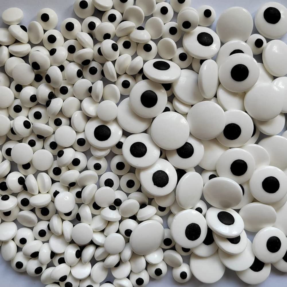 Eastron 2 Bottles Edible Candy Eyeballs Eyes Cake Cupcake Toppers Cookie Decorations Dessert Sprinkles for Halloween Christmas Birthday Party Supplies 5.4 Ounce, Two Size Mixed