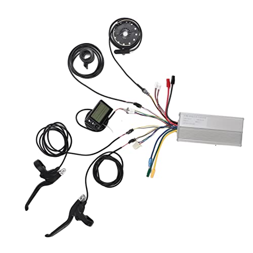 Vbestlife Front Wheel Electric Bicycle Conversion Motor Kit, 20 Inch 48V 1500W Electric Bike Front Drive Motor Wheel Kit with 35A Controller LC‑S866 Meter Shifter Assist Sensor