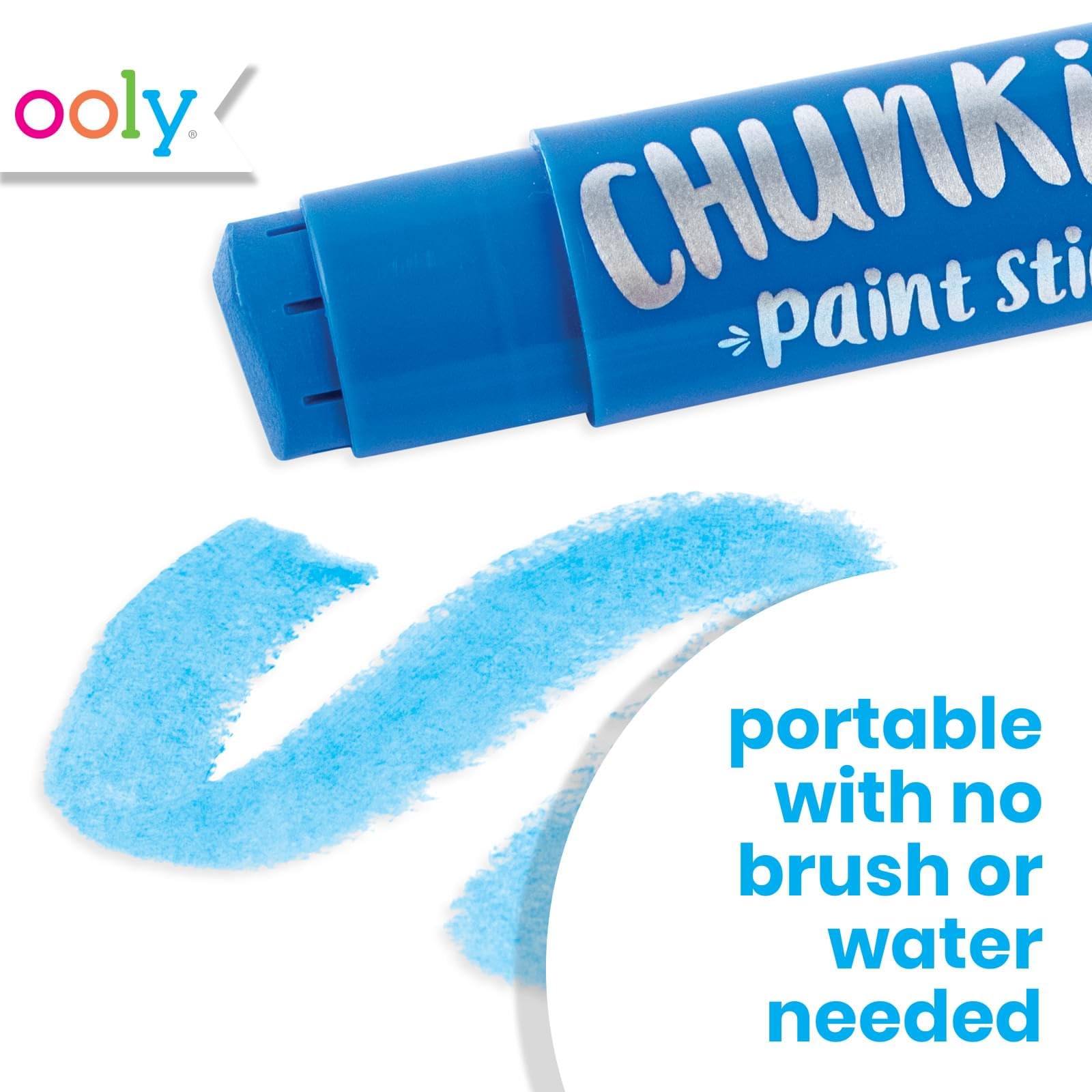 OOLY, Giftable Chunkies, No Brush or Water Needed, Twistable Paint Stick Set for Kids and Adults, Great for Any Project Including Posters, Cards, Scrapbooking, and Journaling, Set of 12
