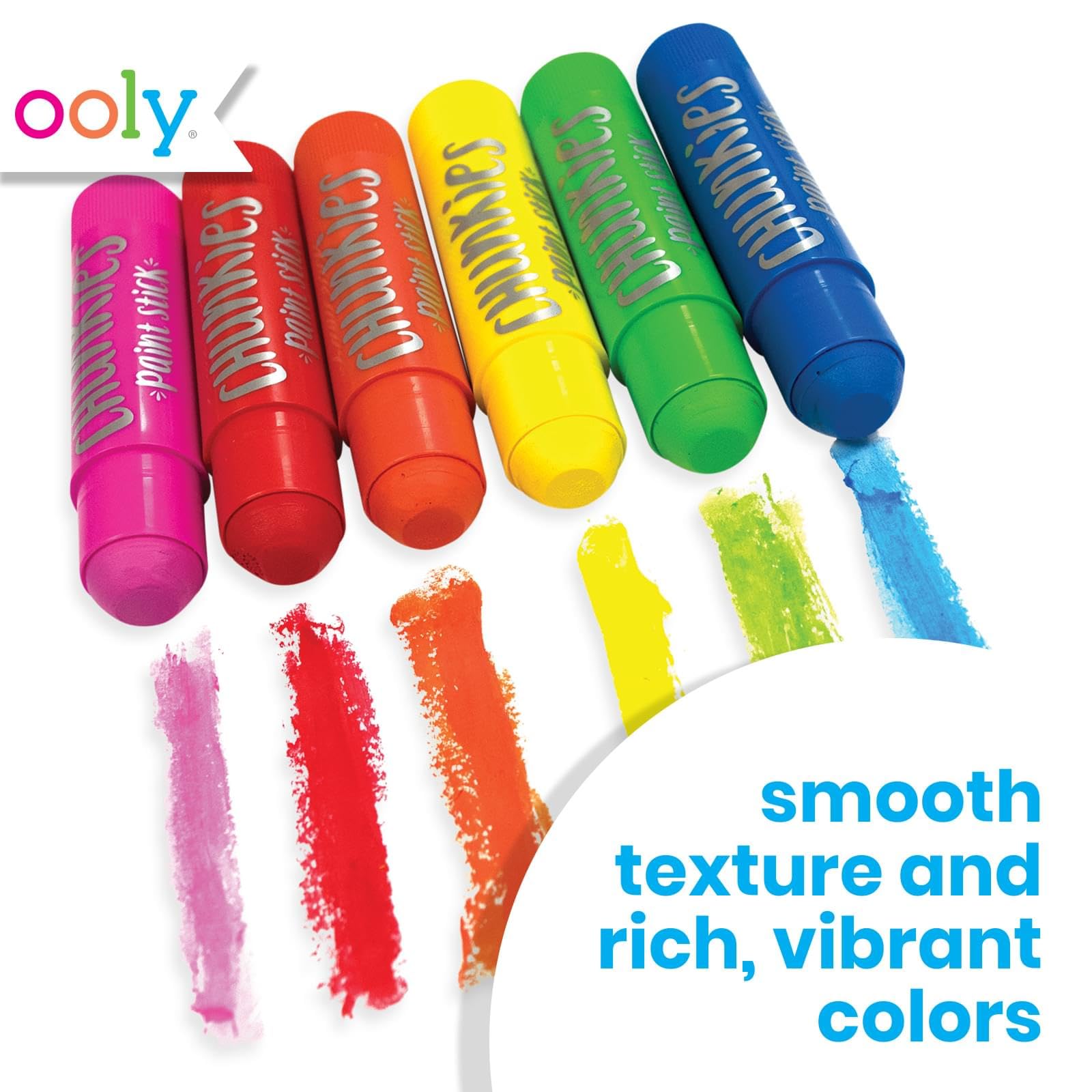 OOLY, Giftable Chunkies, No Brush or Water Needed, Twistable Paint Stick Set for Kids and Adults, Great for Any Project Including Posters, Cards, Scrapbooking, and Journaling, Set of 12
