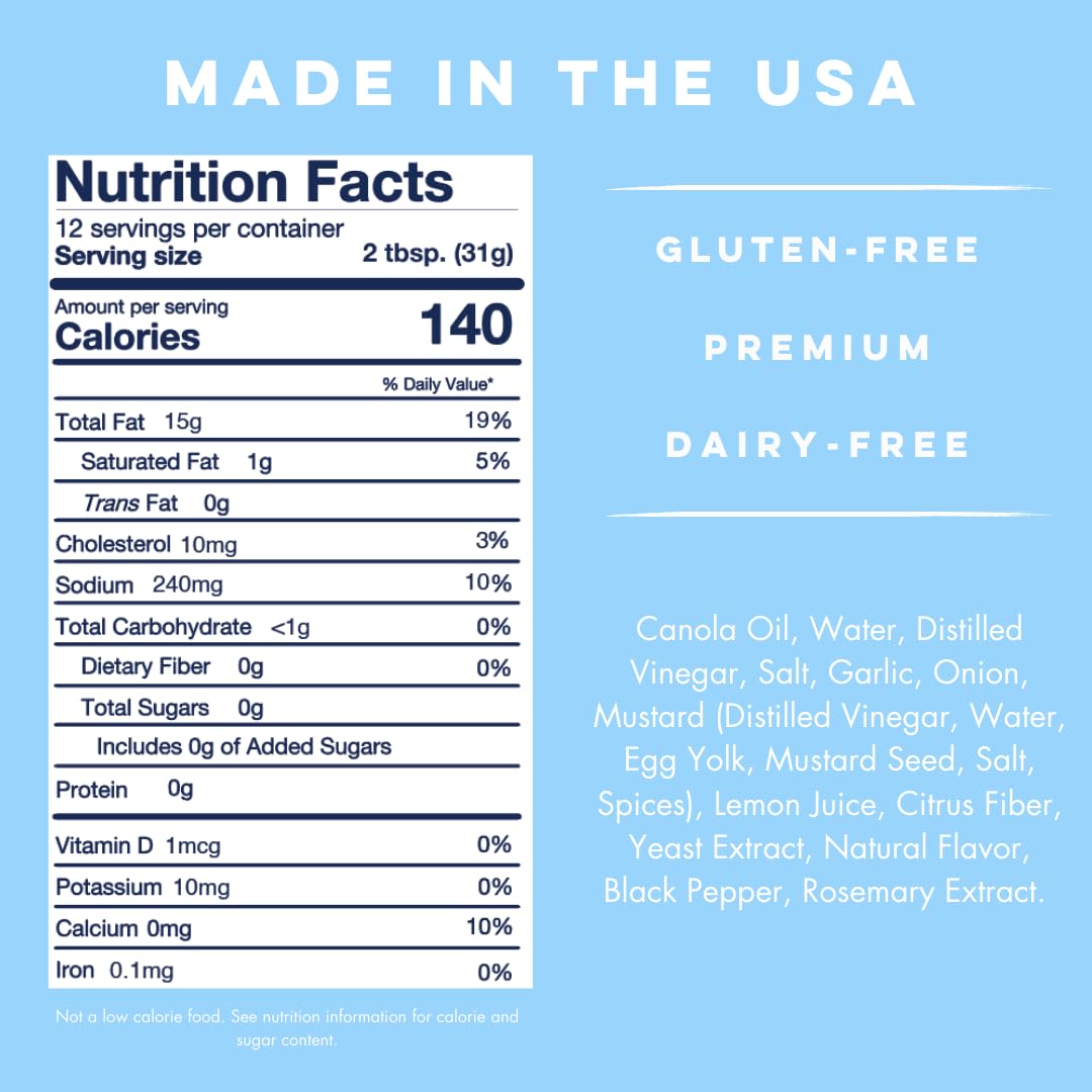 Yo Mama's Foods Keto Ranch Salad Dressing and Dip - Pack of (2) - Dairy Free, Gluten Free, Low Sodium, and All Natural!