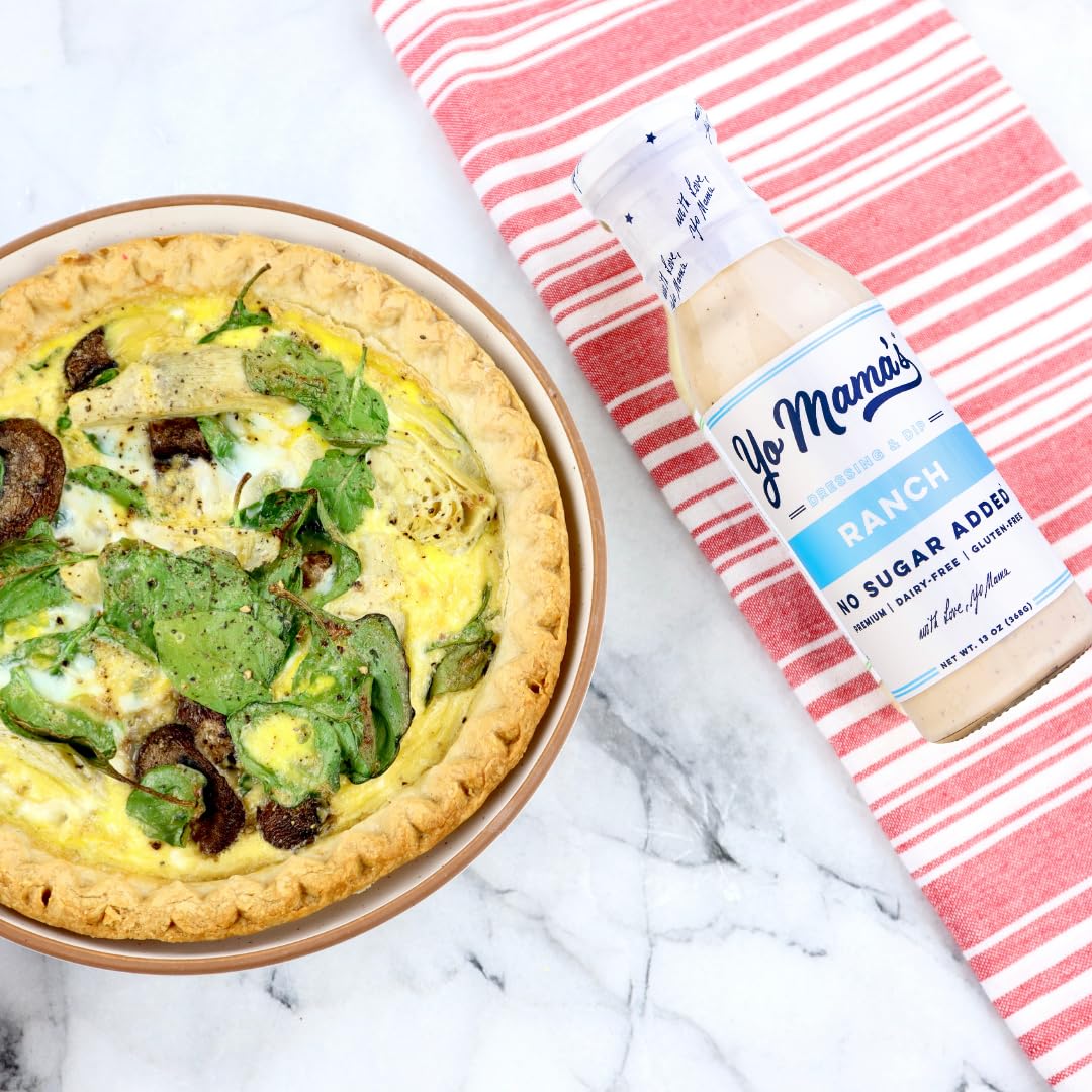 Yo Mama's Foods Keto Ranch Salad Dressing and Dip - Pack of (2) - Dairy Free, Gluten Free, Low Sodium, and All Natural!