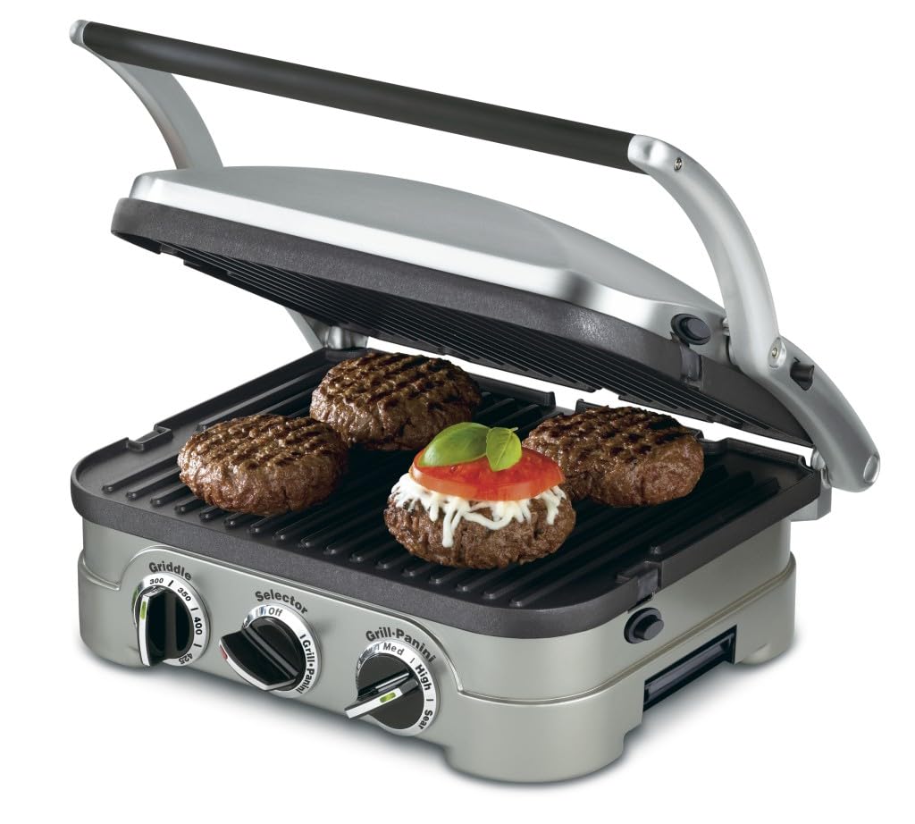 Panini Press by Cuisinart, Stainless Steel Griddler, Sandwich Maker & More, 5-IN-1, GR-4NP1