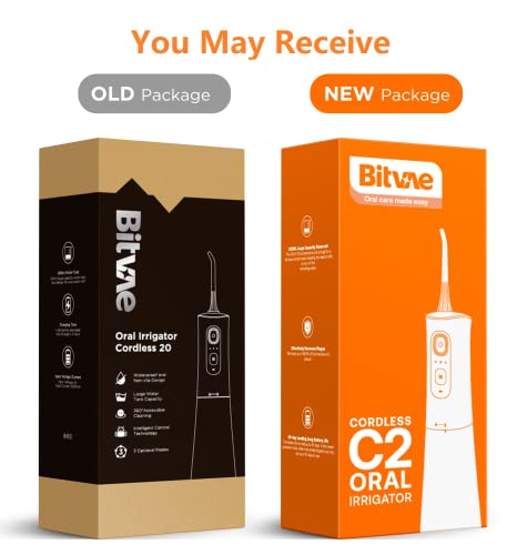 Bitvae Water Dental flosser for Teeth, Cordless Water Teeth Cleaner Picks, IPX7 Waterproof Water Flosser, 3 Modes 6 Jet Tips, USB Rechargeable Water Dental Picks for Cleaning (Black)