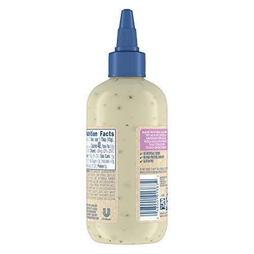 Hellmann's Dressing and Dip 6 count For Burgers, Sandwiches, and more Jalapeno Ranch Drizzle Sauce Squeeze Bottle 9 OZ