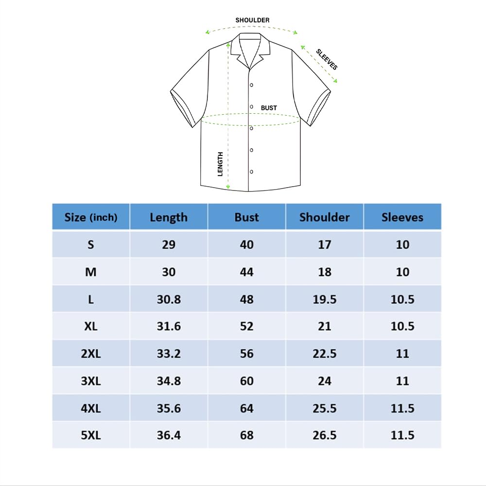 Family Gifts Kingdom Mushroom Hawaiian Shirts for Men - Tropical Mushroom Hawaiian Summer Beach Button Down Short Sleeve, XX-Large