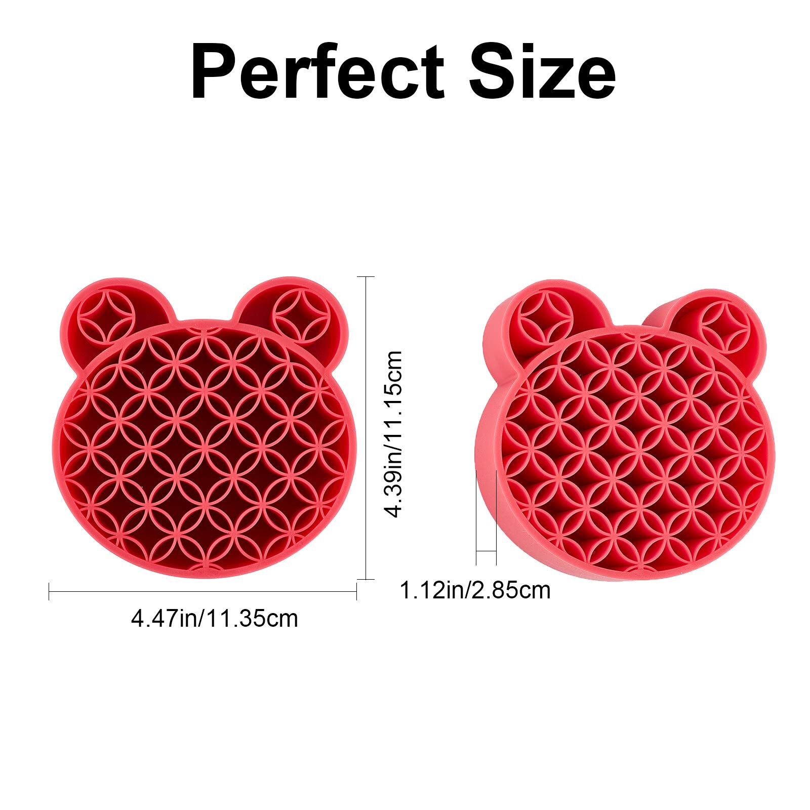 GORGECRAFT Sew Desktop Organizers Silicone Makeup Brush Holder Cosmetic Storage Box Painting Pen Holder for Stash and Store(Red)