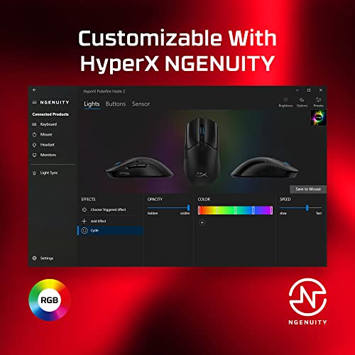 HyperX Pulsefire Haste 2 β Wired Gaming Mouse- Ultra Lightweight, 53g, 8000Hz Polling Rate, Precision Sensor, Hyperflex 2 Cable, Plug and Play β Black