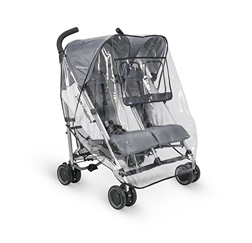UPPAbaby G-Link 2 Stroller - Jordan (Charcoal Melange/Silver) + G-Link 2 Rain Shield