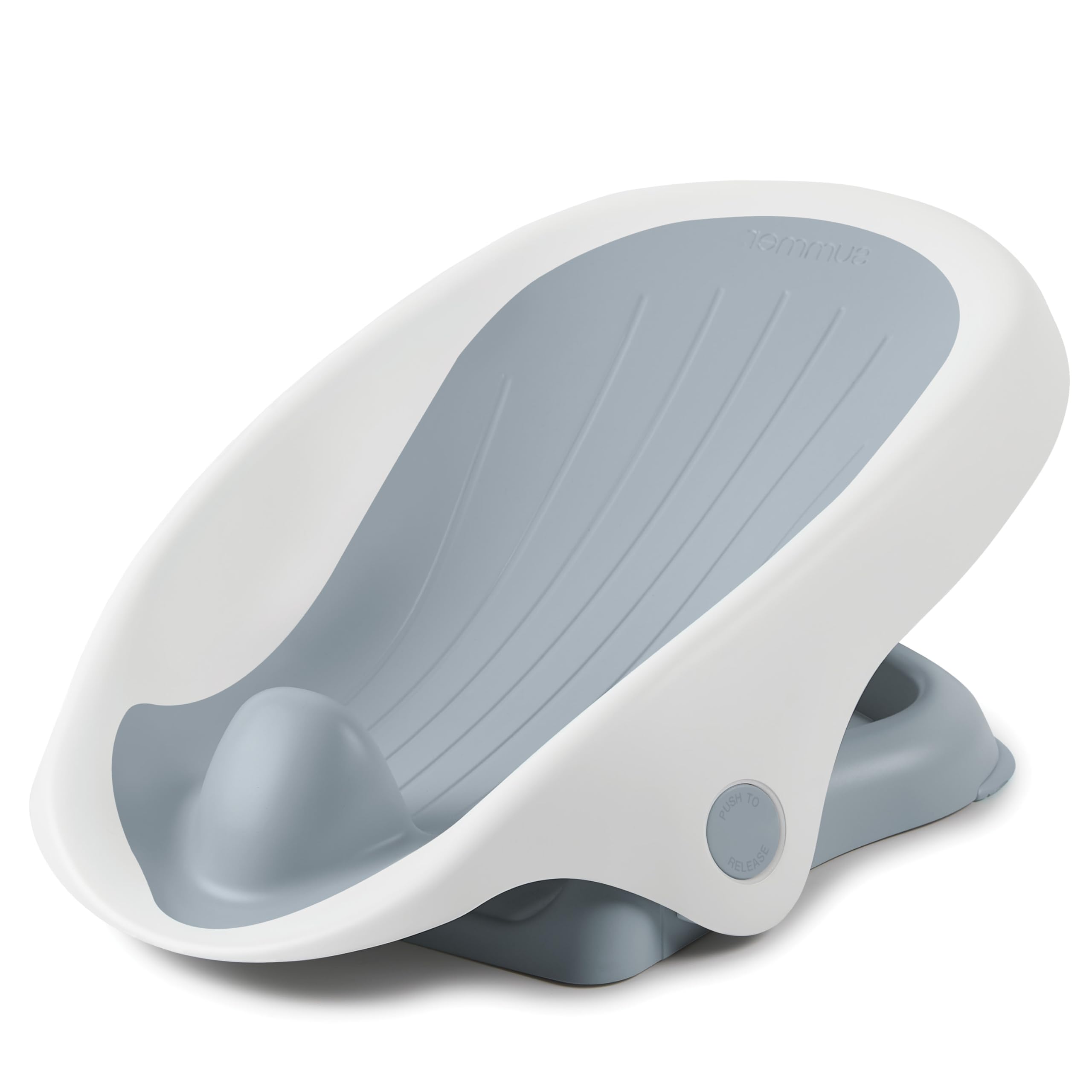 Summer Clean Rinse Baby Bather (Gray) – Bath Support for Use on the Counter, in the Sink or in the Bathtub, Has 3 Reclining Positions and Soft, Quick-Dry Material – Use from Birth until Sitting Up