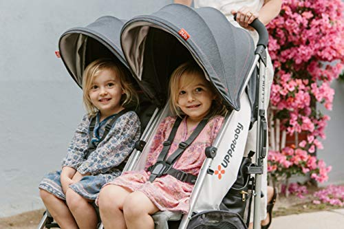 UPPAbaby G-Link 2 Stroller - Jordan (Charcoal Melange/Silver) + G-Link 2 Rain Shield