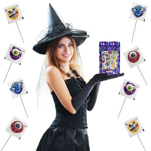 Fruidles Halloween Monster Lollipop, Monster Variety Suckers Candy, Great for Halloween Goody Bag Fillers, Individually Wrapped (Half-Pound)