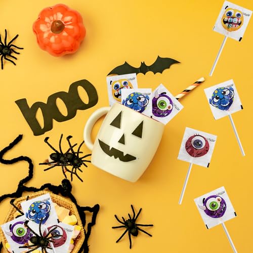 Fruidles Halloween Monster Lollipop, Monster Variety Suckers Candy, Great for Halloween Goody Bag Fillers, Individually Wrapped (Half-Pound)